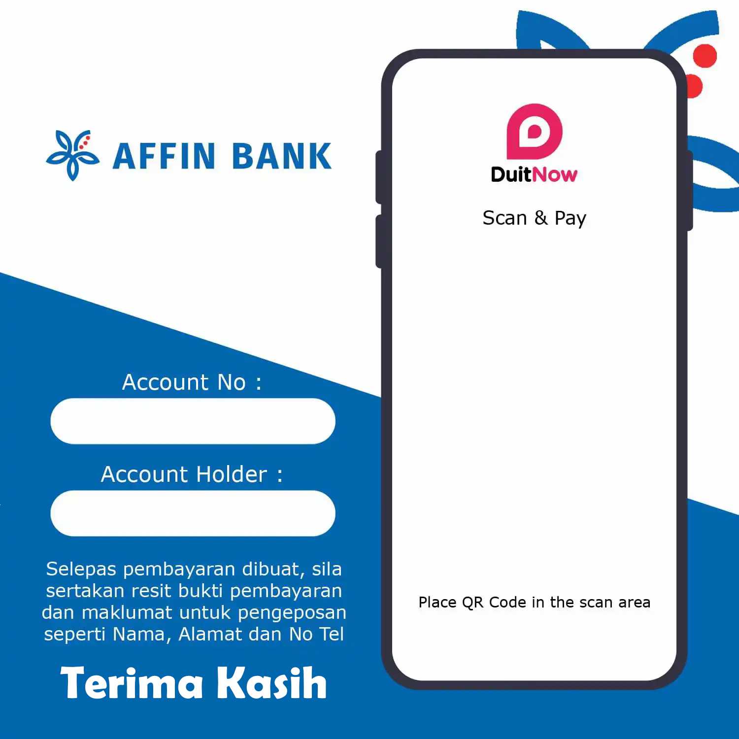 Contoh Template Akaun Bank Untuk Online Seller - Notaria