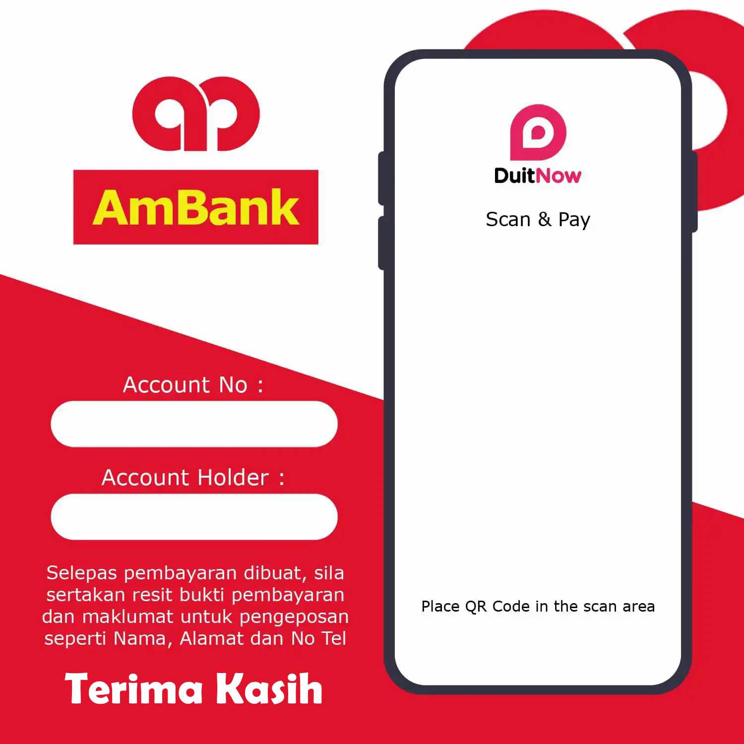 Contoh Template Akaun Bank Untuk Online Seller - Notaria