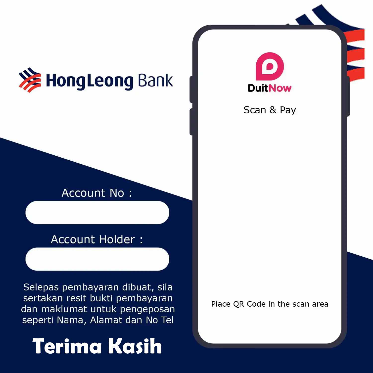 Contoh Template Akaun Bank Untuk Online Seller - Notaria