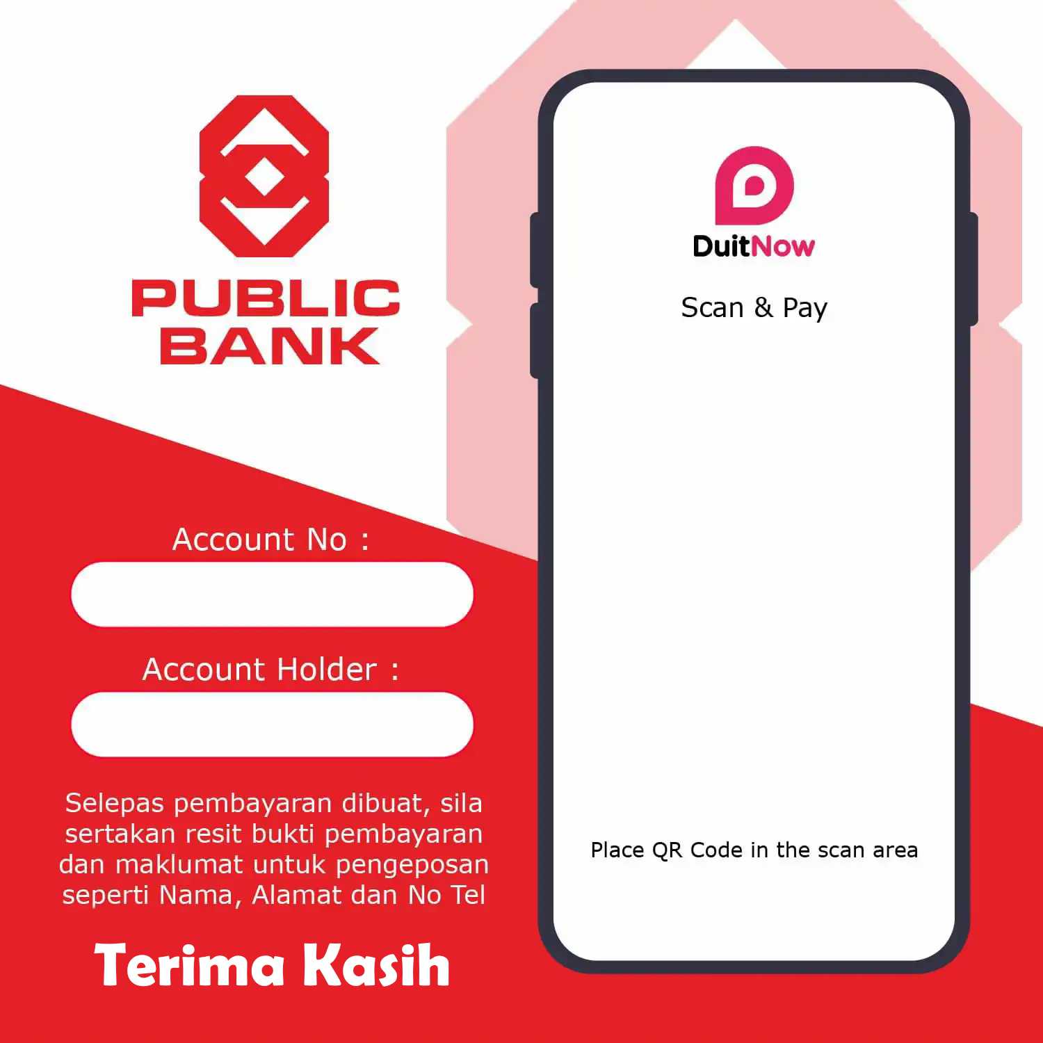 Contoh Template Akaun Bank Untuk Online Seller - Notaria